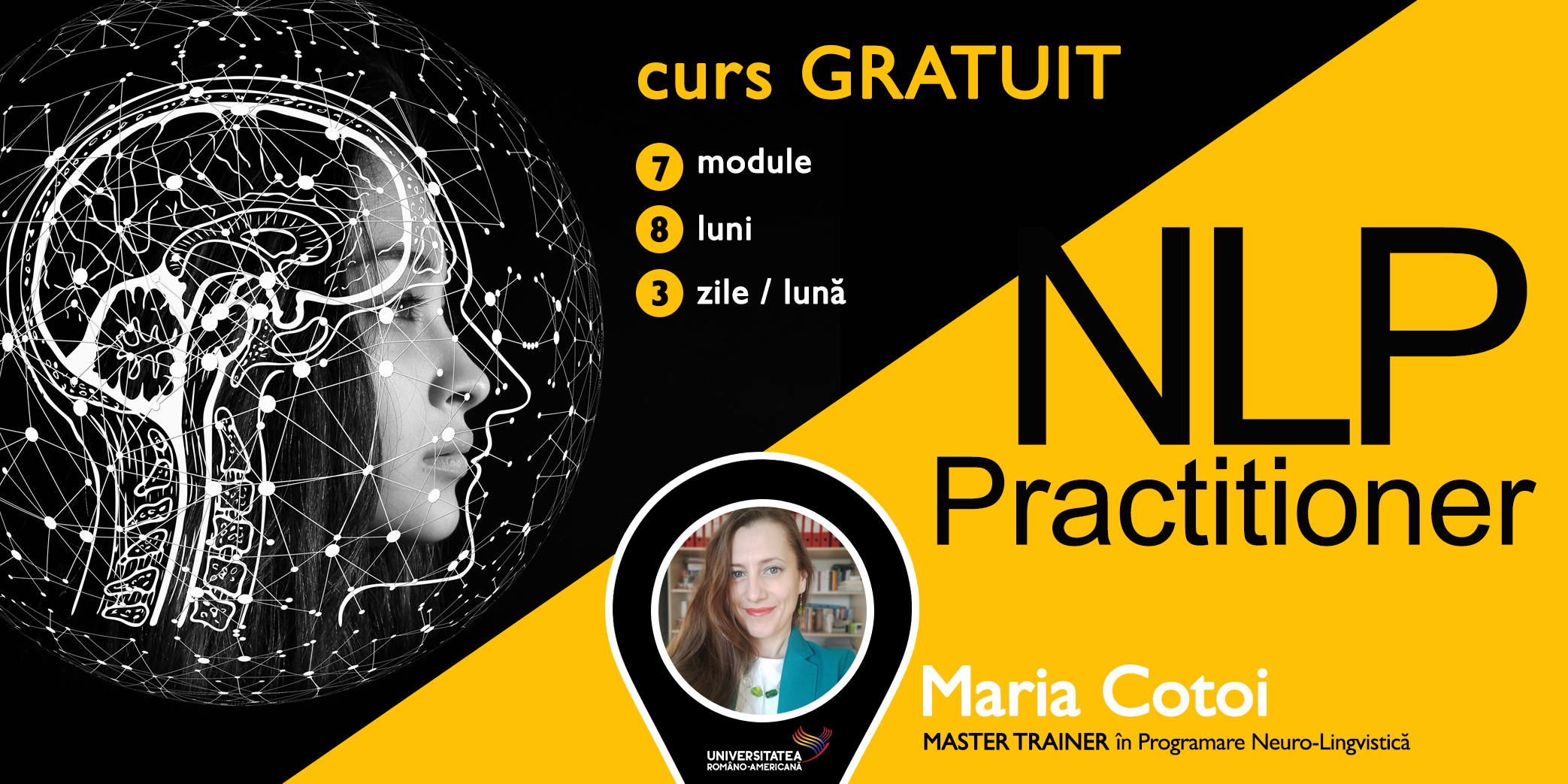 Curs GRATUIT de formare NLP PRACTITIONER pentru STUDENȚII URA - Universitatea Romano-Americana